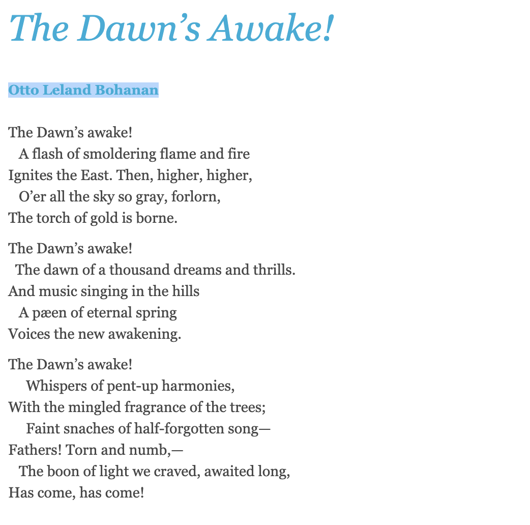 The Dawn’s Awake! - Otto Leland Bohanan - The Witch of Endor